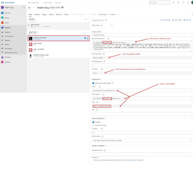 How to configure Azure DevOps to access a private package via GIT+SSH hosted in Amazon AWS ...